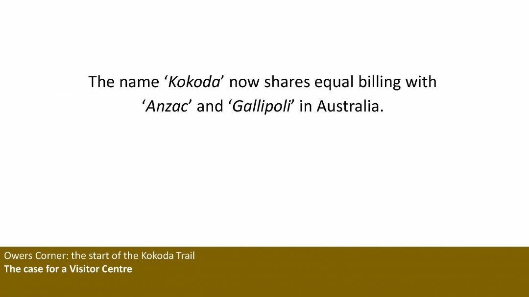 Case for a Visitor's Centre at Owers Corner - Adventure Kokoda Blog